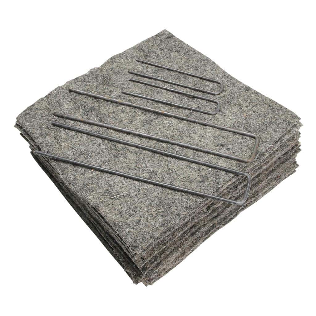 Jute Water Saver Weed Mats 370 x 370mm - 100 Pack - All Stake Supply