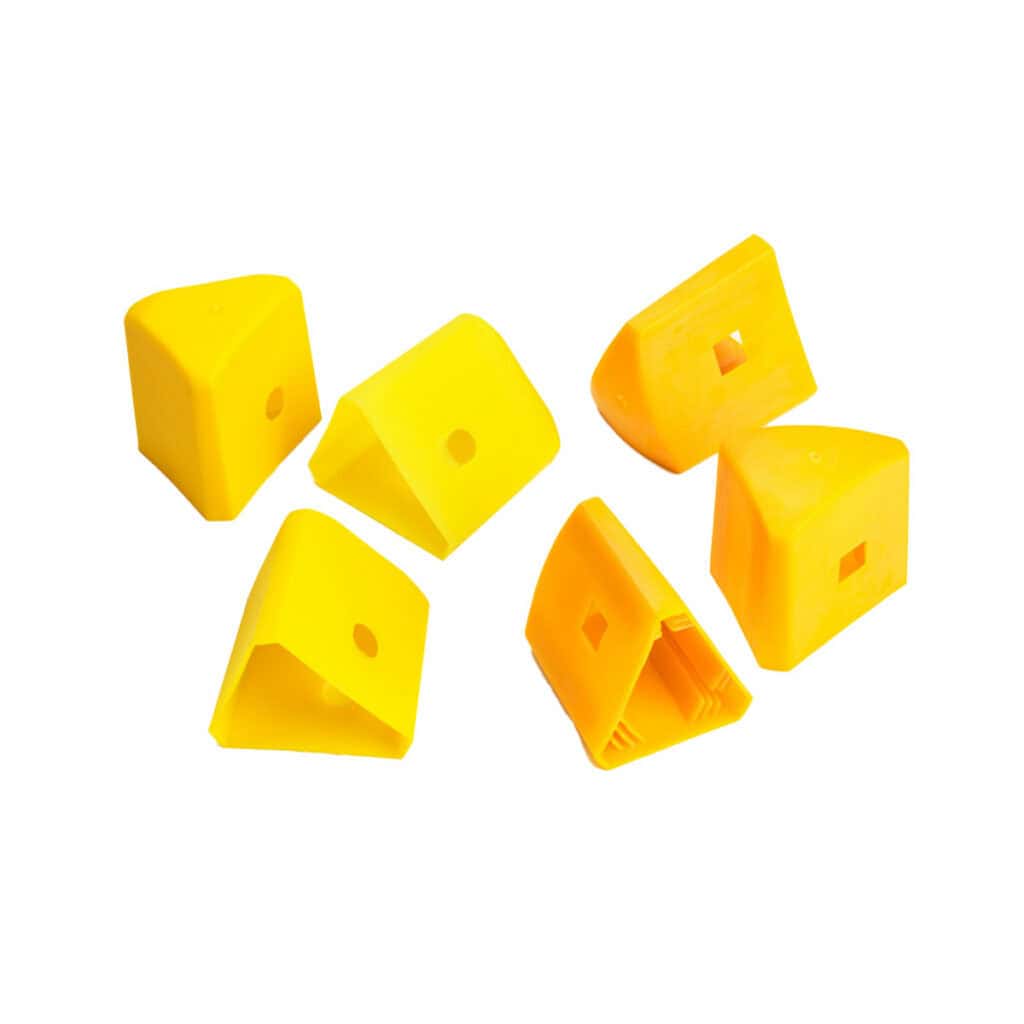Triangular Yellow Steel Fence Post Safety End Cap - 40 Pack - All Stake ...